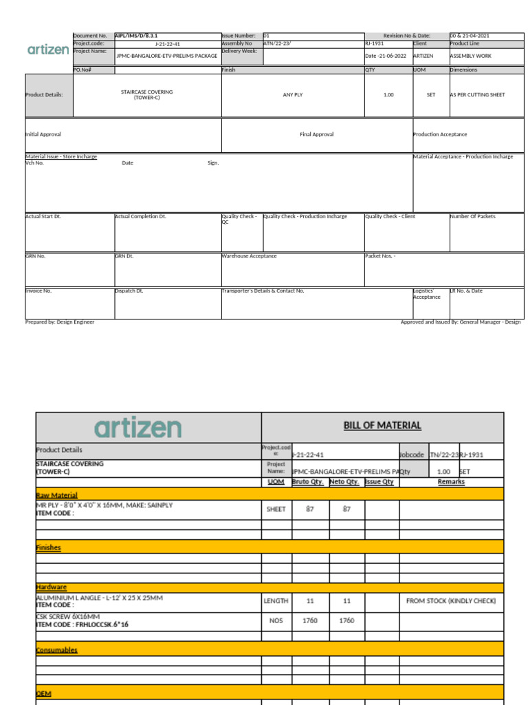 Indent No-0815-20000 - Staircase Covering (Tower-C) | PDF | Stairs