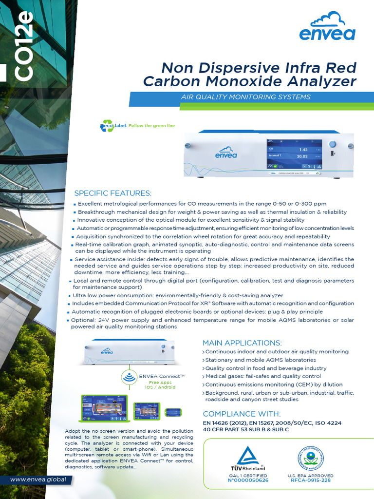 envea_co12e_co_air_quality_analyzer_e-series_en | PDF | Air Pollution ...
