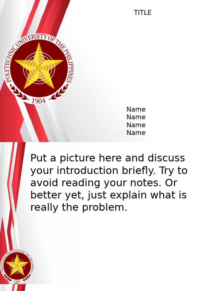 Template For Title Defense | PDF