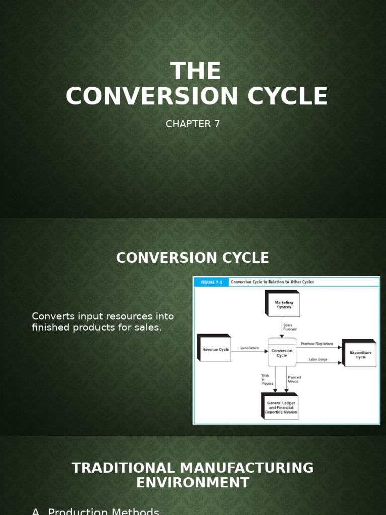The Conversion Cycle | PDF | Lean Manufacturing | Inventory