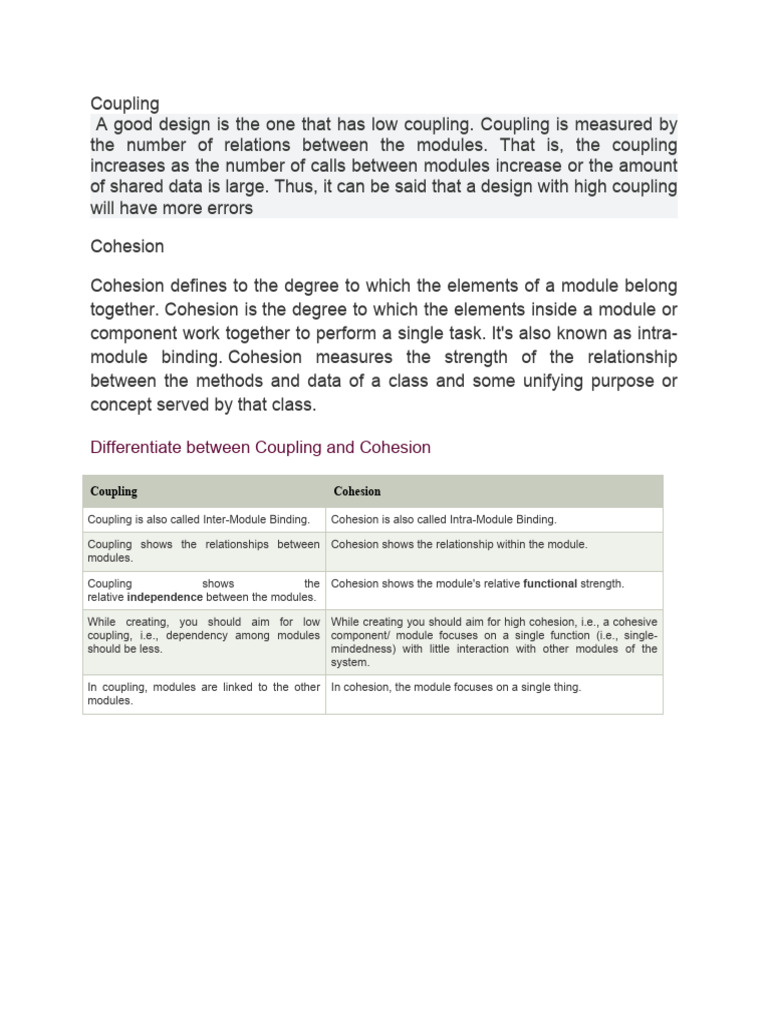 Coupling and Cohesion | PDF