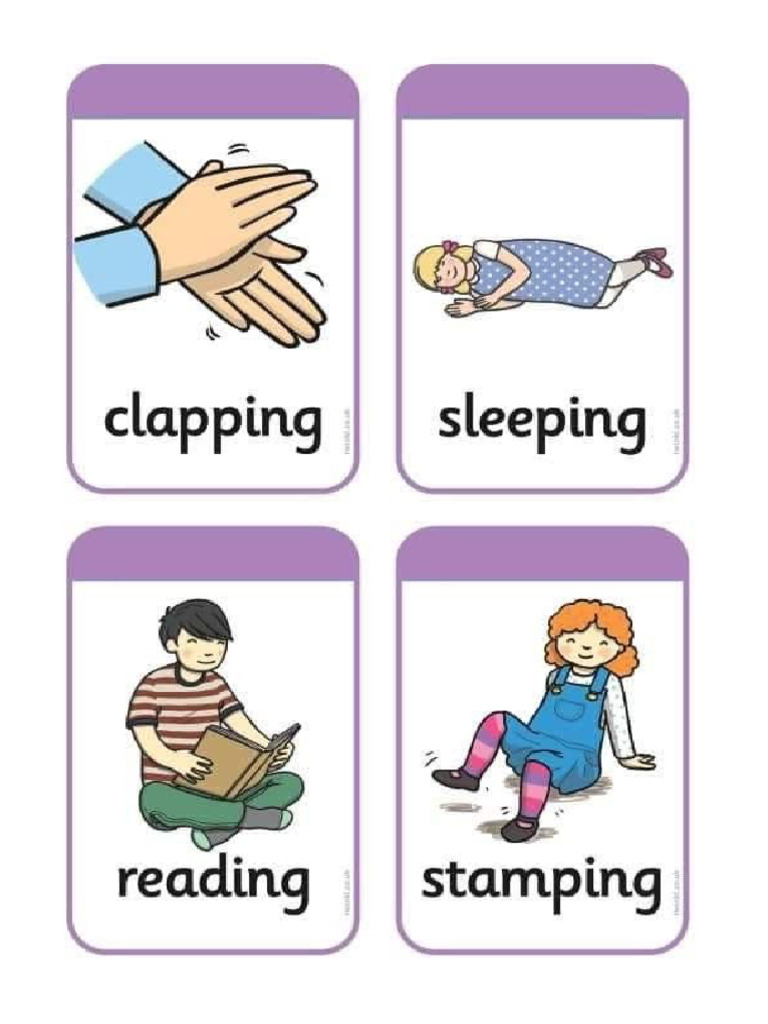 Flash Cards Verb-Ing | PDF