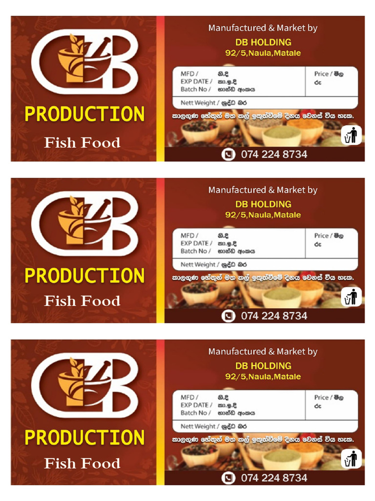 Fish Food Print | PDF