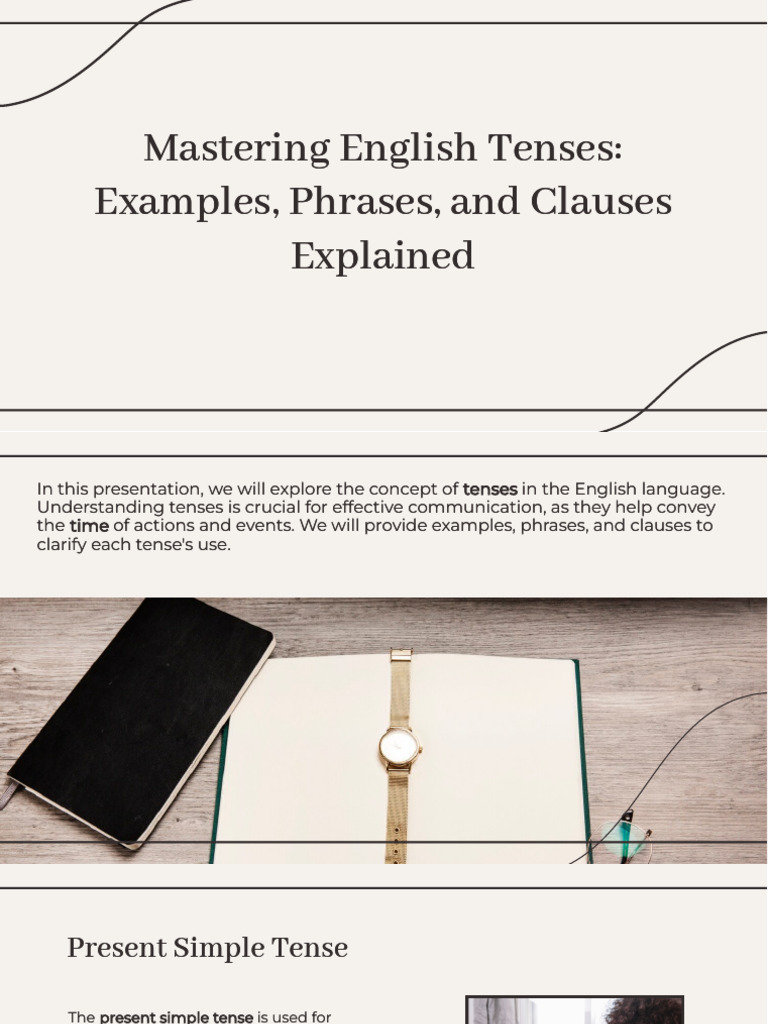 Slidesgo Mastering English Tenses Examples Phrases and Clauses ...