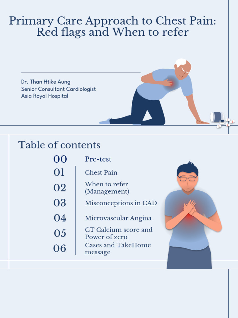 Primary Care Approach to chest pain , red flags and when to refer | PDF ...