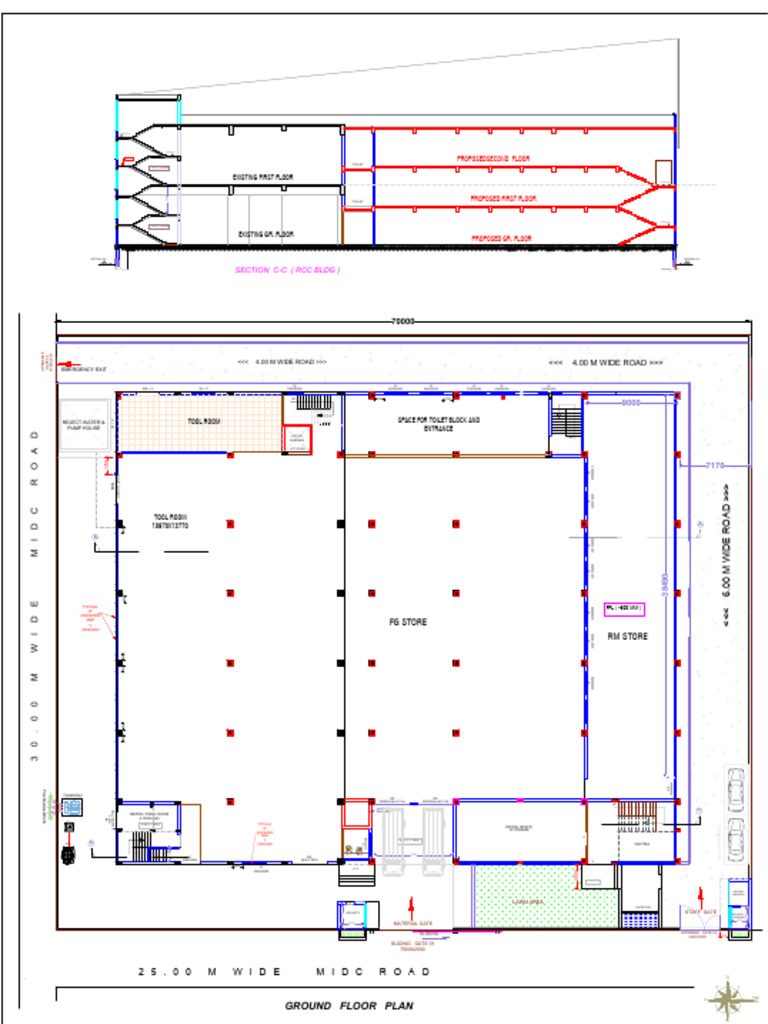 01 GR.FLOOR PLAN (1) | PDF | Architectural Elements | Buildings And Structures
