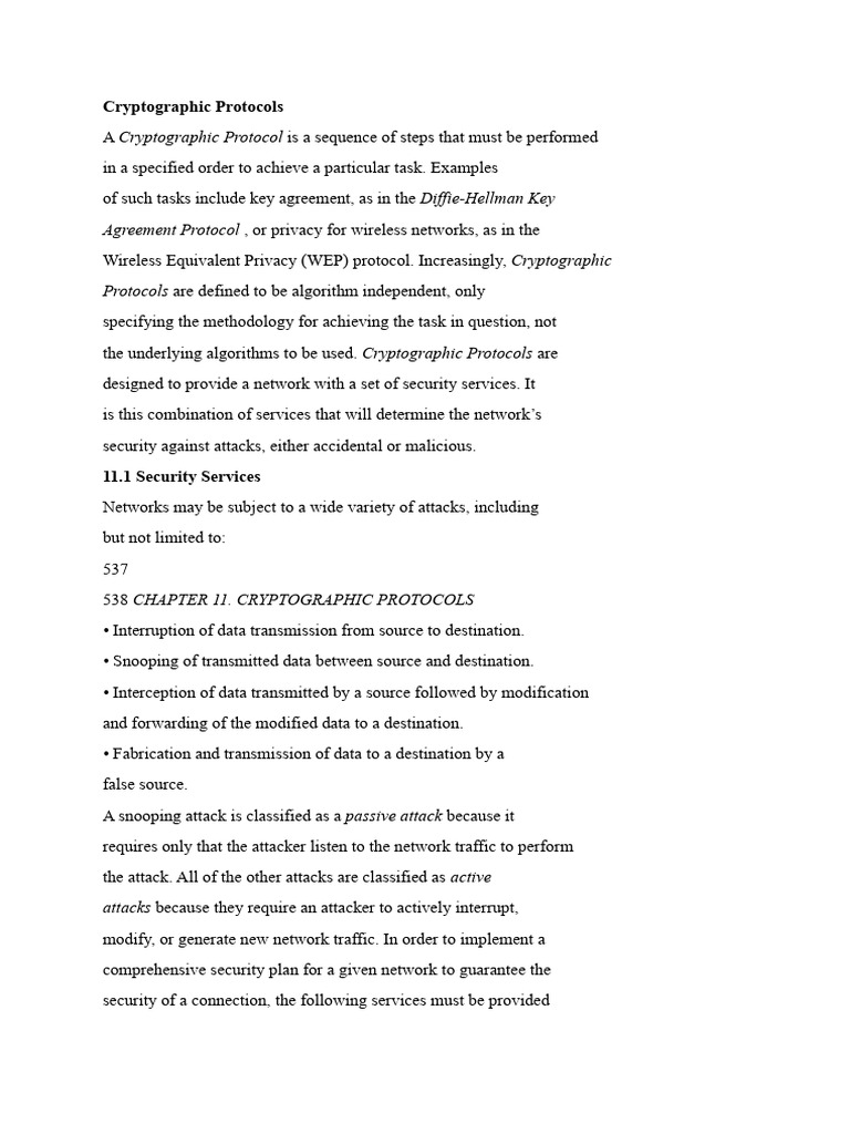 Cryptographic Protocols | PDF | Public Key Cryptography | Encryption