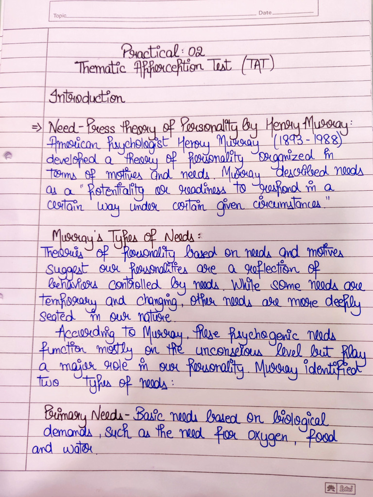 Tat Intro Interpretation With Case | PDF