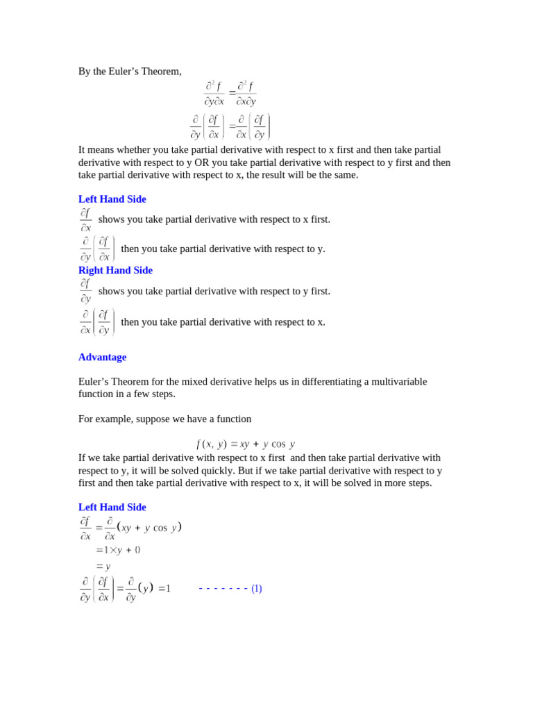 Advantage of Euler Theorem Lecture 7 | PDF