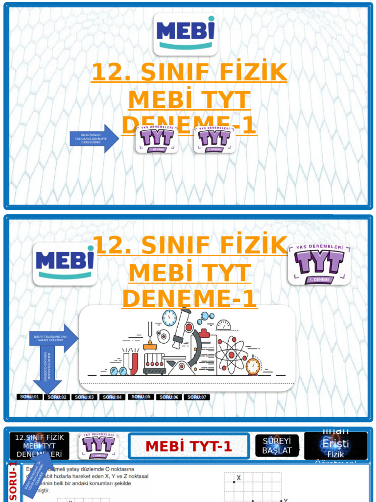 12.sinif Mebi̇ Tyt Deneme Sinavlari | PDF