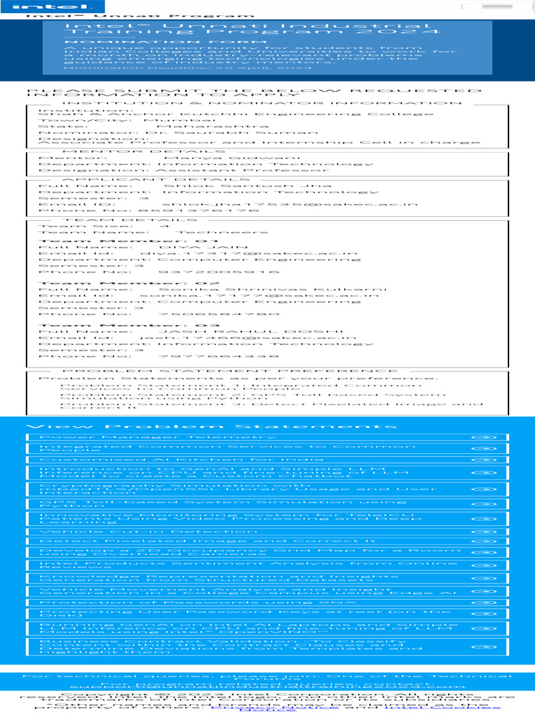 Unnati Industrial Trainin 2025 | PDF | Artificial Intelligence ...