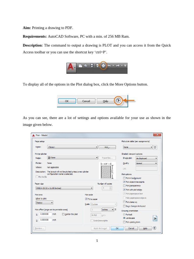 Print AutoCAD Drawings to PDF Guide | PDF | Computing | Software
