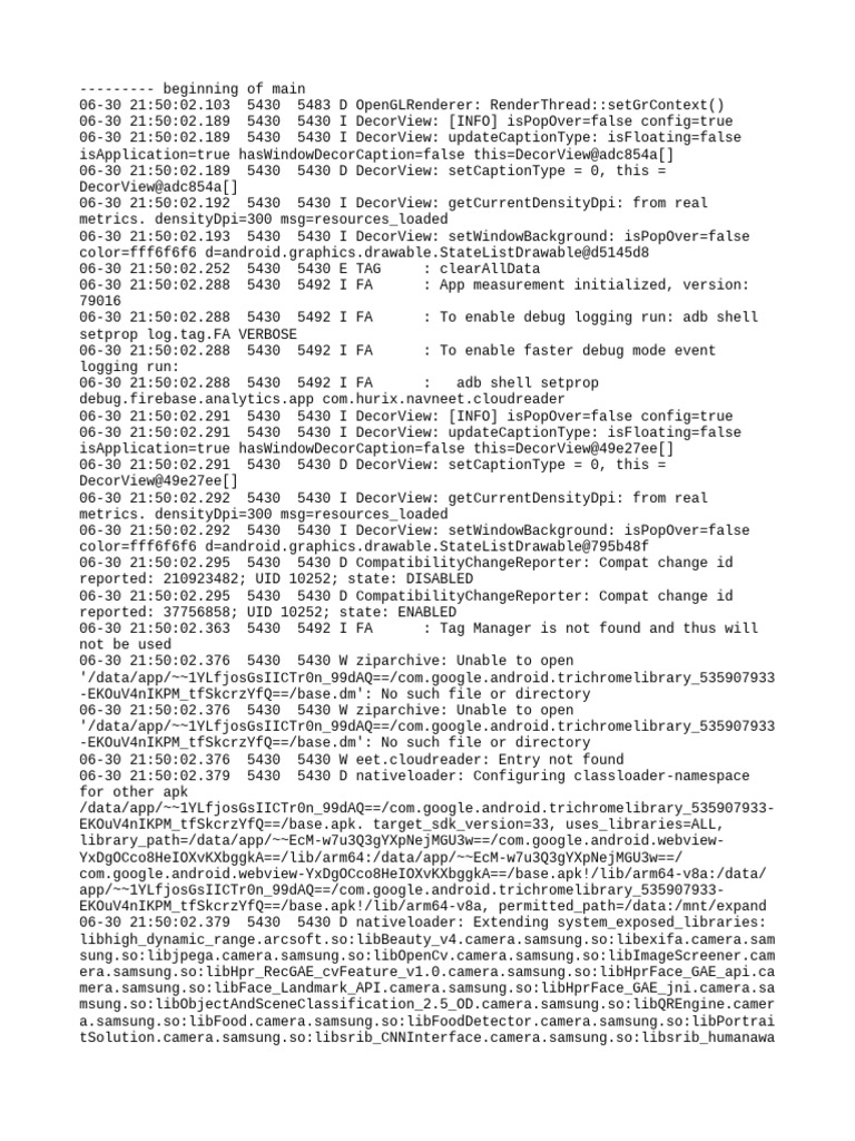 Logcat 1688142002063 | PDF | Computing Platforms | Computing