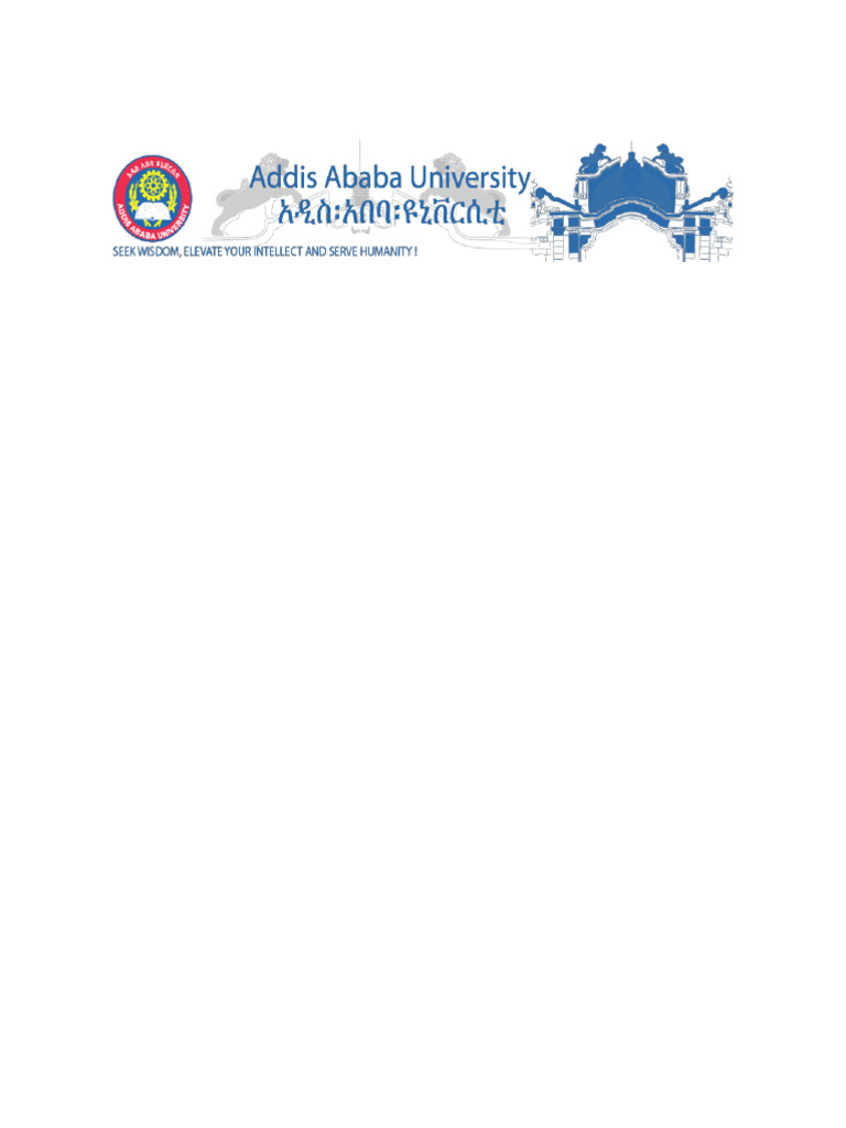 Addis Ababa University College of Development Studies Center For Population Studies | PDF ...