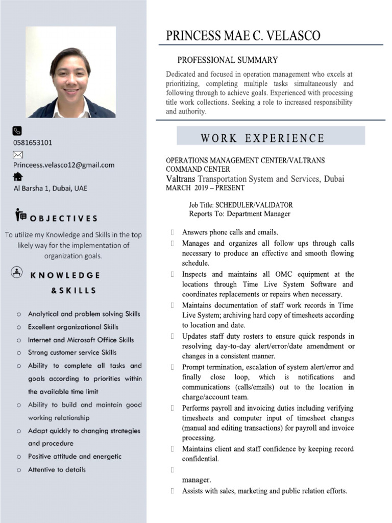 PRINCESS - CV Final | PDF