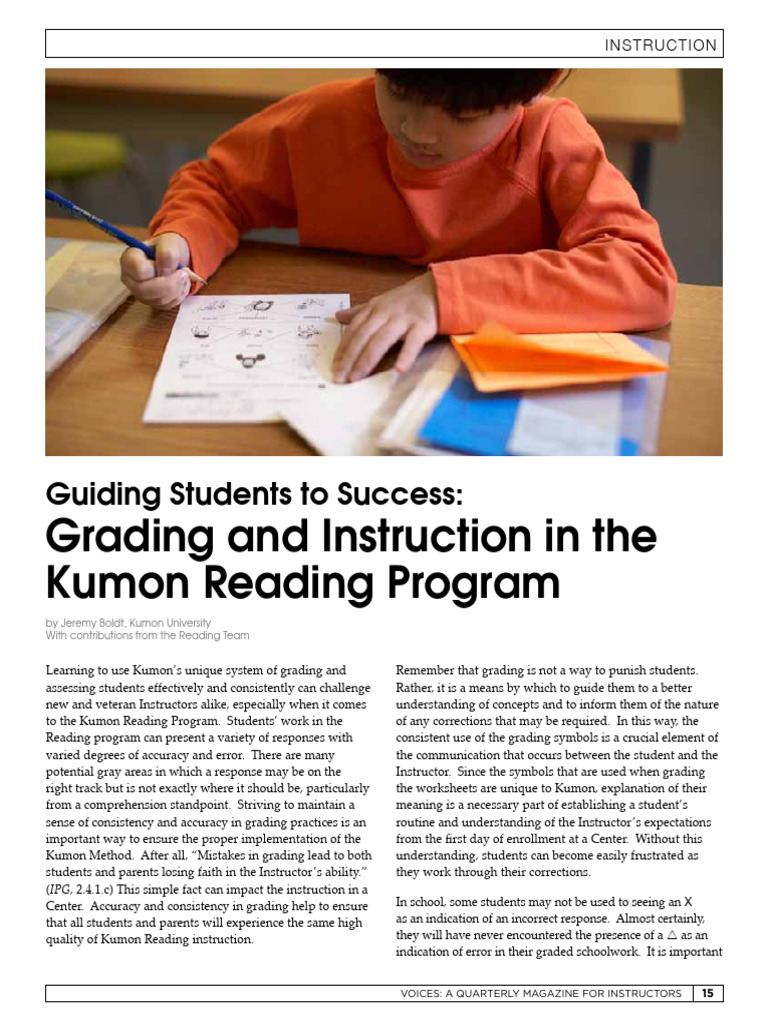 Grading Practices in Kumon Reading Program | PDF | Reading ...