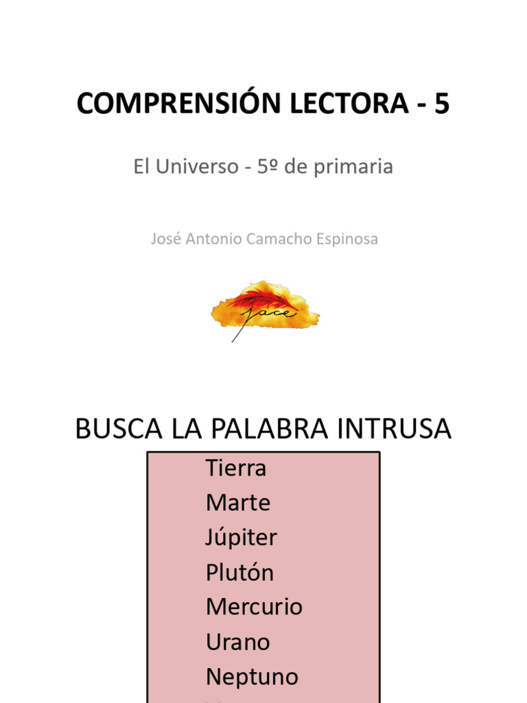 Actividades de Comprensión Lectora: El Universo | PDF | Telescopio ...