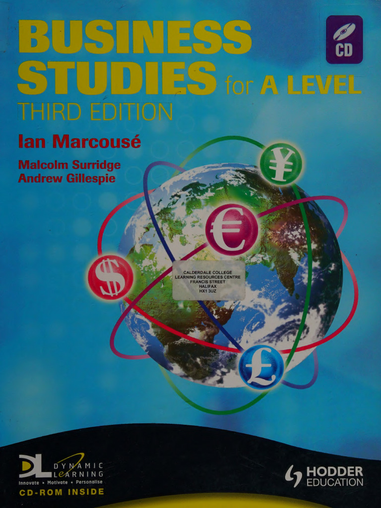 Business Studies For A Level - Marcousé, Ian - 2008 - London - Hodder ...