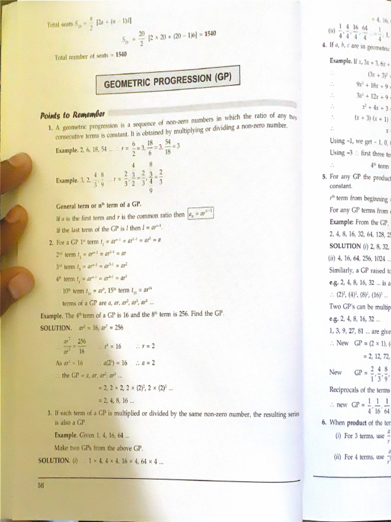Geometric Progression | PDF