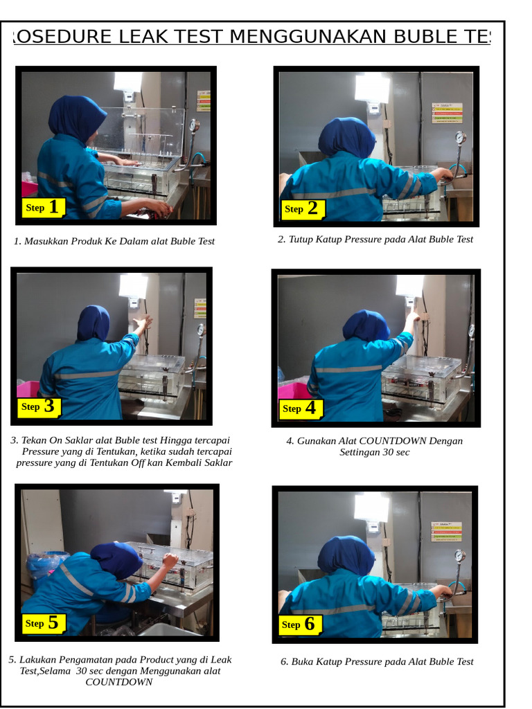 Prosedur Leak Test Buble Test | PDF