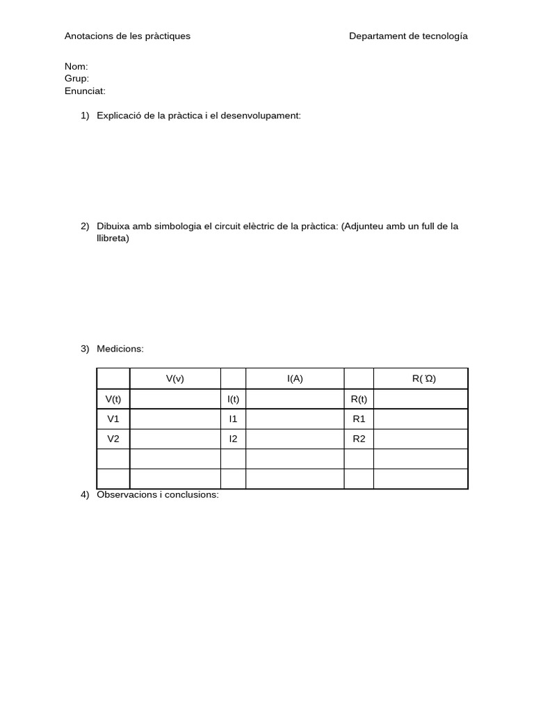 Full Danotacions de Pràctiques | PDF