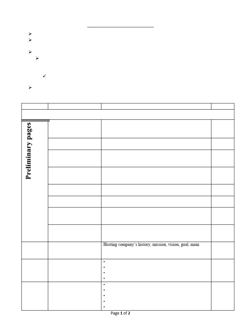 Outline For An Internship Report | PDF | Methodology | Prototype