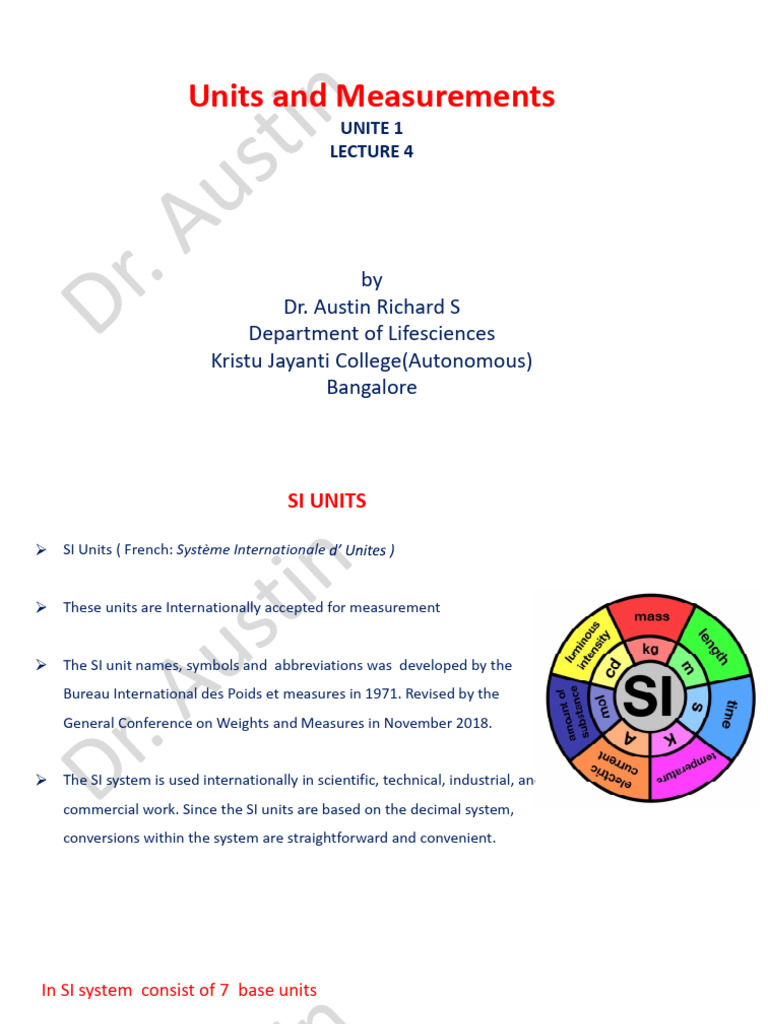 Si Unit | PDF | International System Of Units | Mole (Unit)