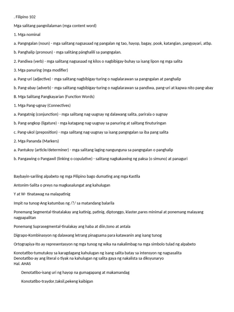 Filipino-102-rebyuwer | PDF