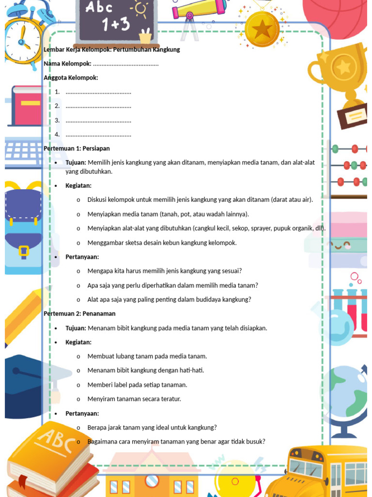 Lembar Kerja Kelompok P5 | PDF
