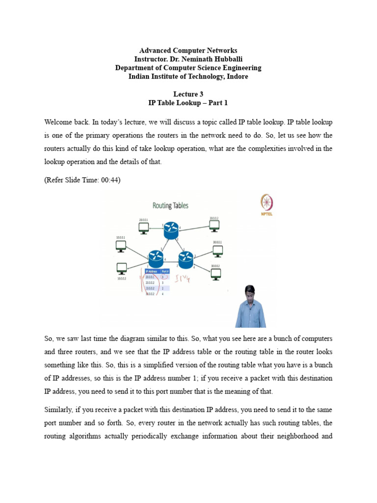 Lec03 | PDF | Router (Computing) | Internet Protocols