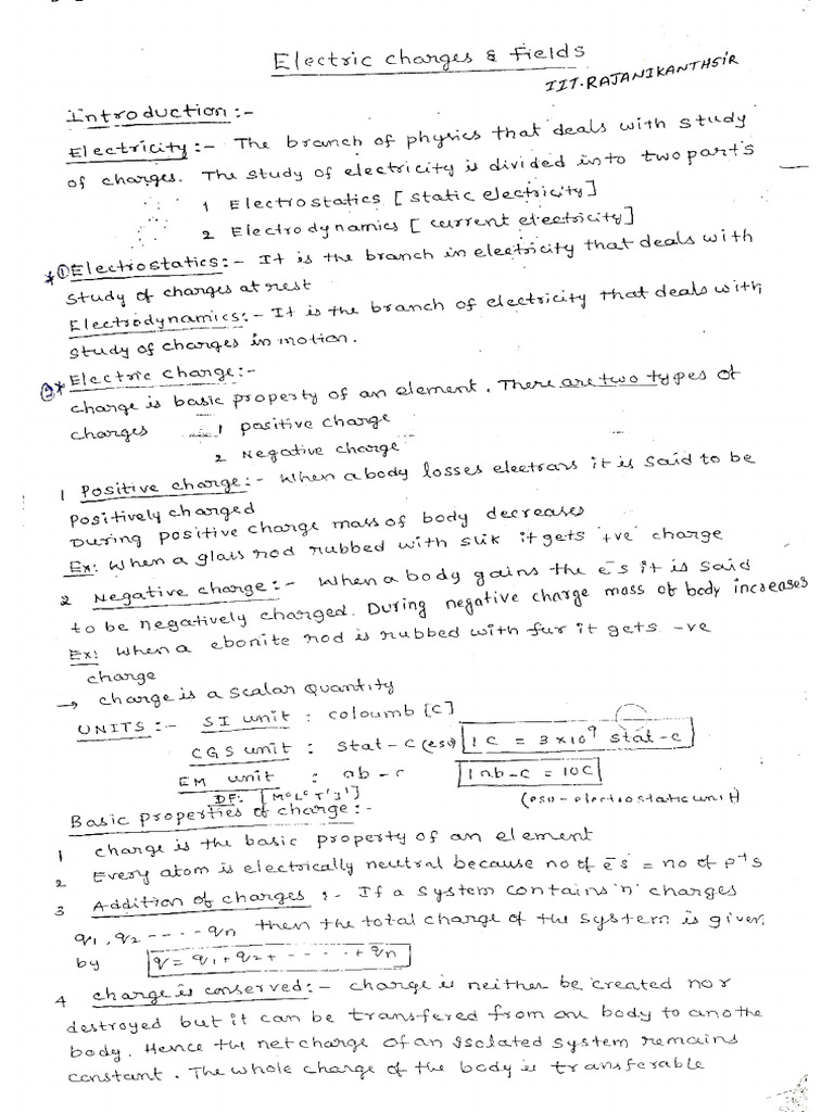RK Sir's IIT Physics Handwritten Notes | PDF