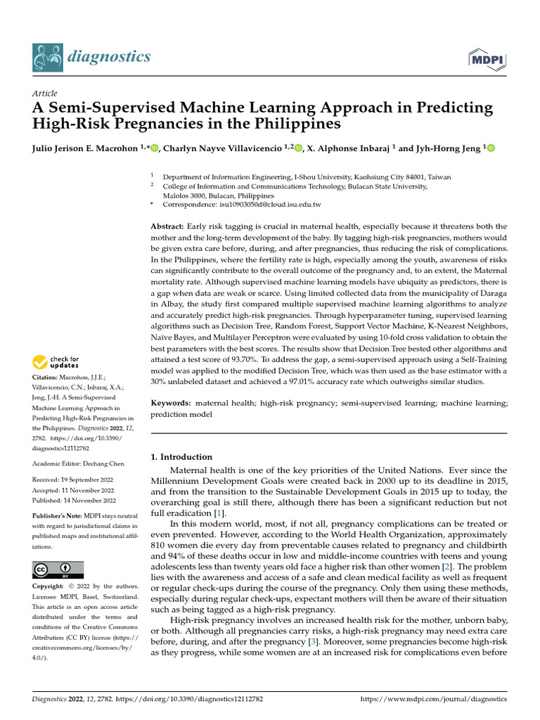 A Semi-Supervised Machine Learning Approach in Predicting High-Risk ...