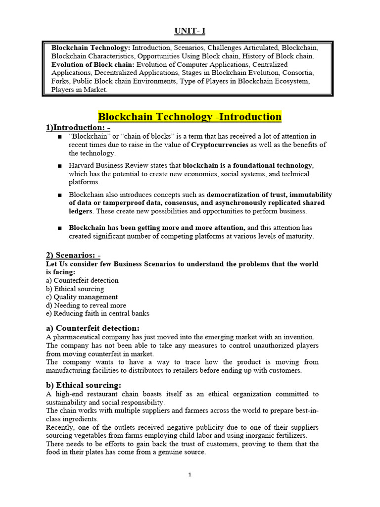 Bcta Unit-1,2,3,4,5 Notes | PDF | Cryptocurrency | Bitcoin
