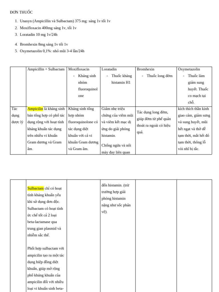 DLS - Đơn Thuốc TH | PDF