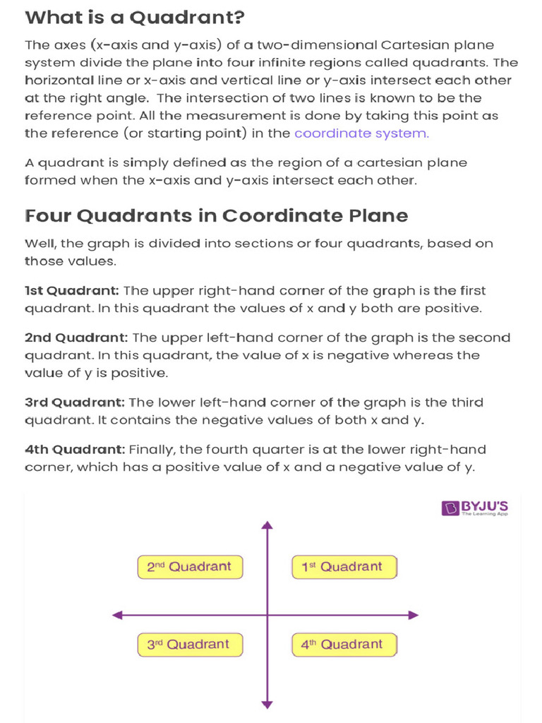 Cartesian Plane | PDF