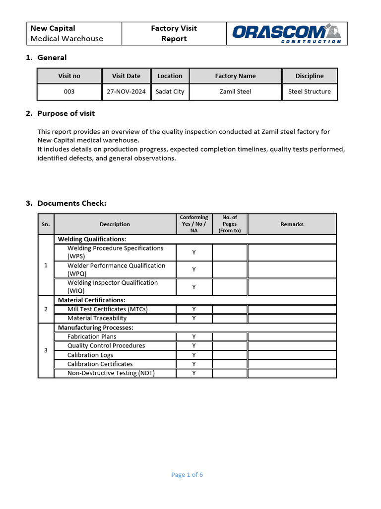 Zamil Factory New Capital Visit 03 | PDF | Welding | Construction