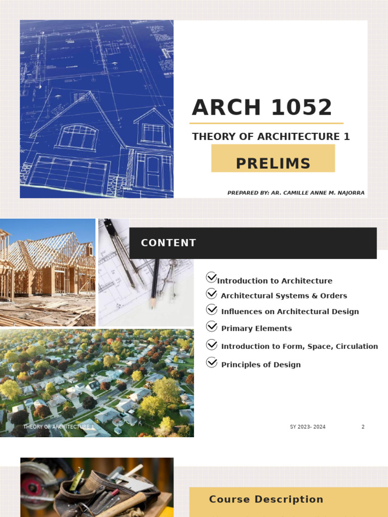 Arch 1052 Toa 1 Prelim | PDF | Theory