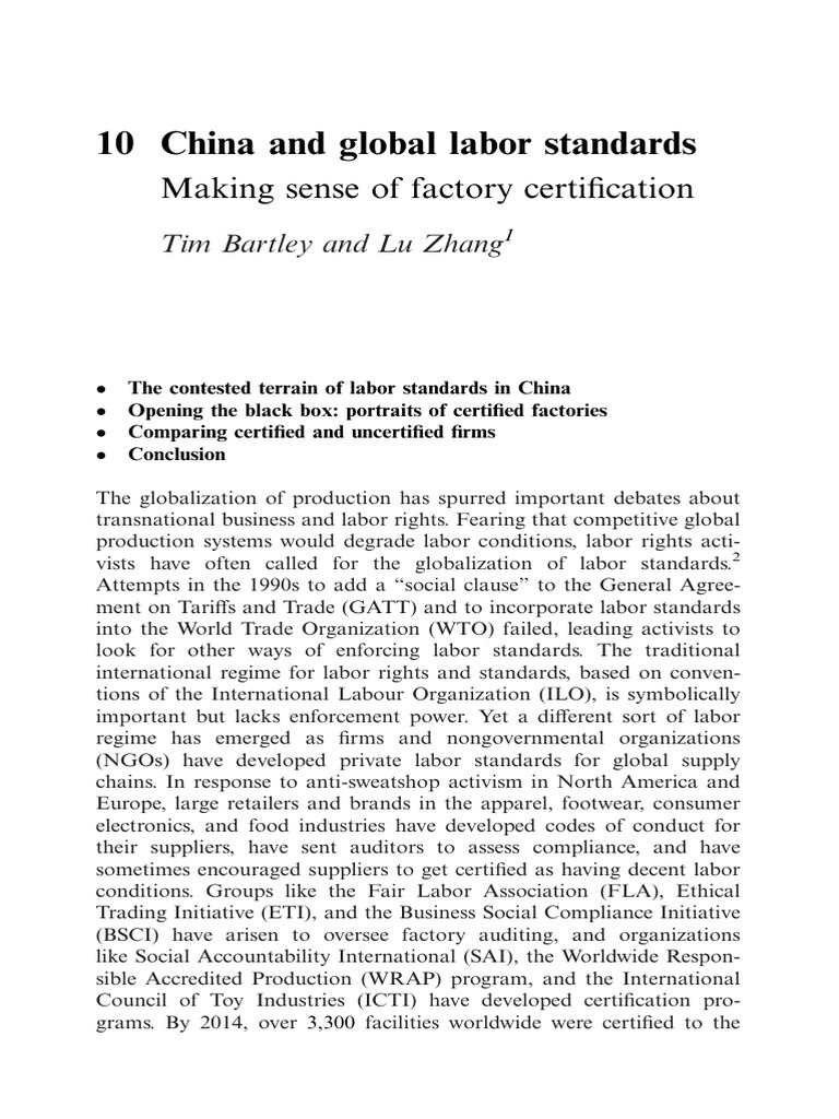 2.china and Global Labor Standards Making | PDF | Labour Economics ...