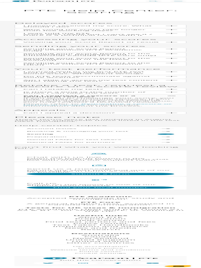 Help Center Scoring Pearson PTE | PDF | Human Migration | Cultural ...