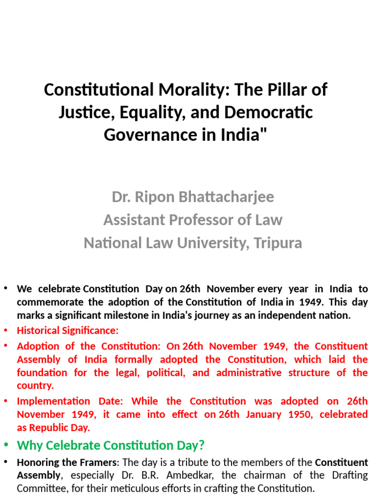 Constitutional Morality | PDF | Constitution | Government