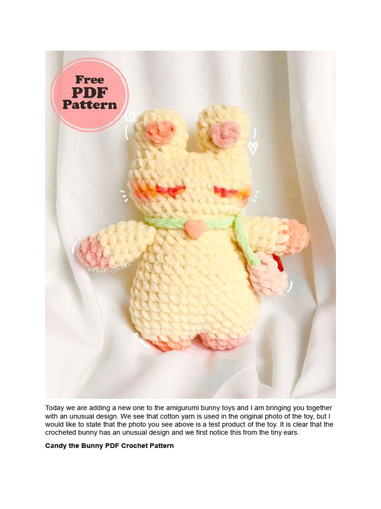 Candy Bunny Amigurumi Crochet Pattern | PDF | Crochet | Amigurumi