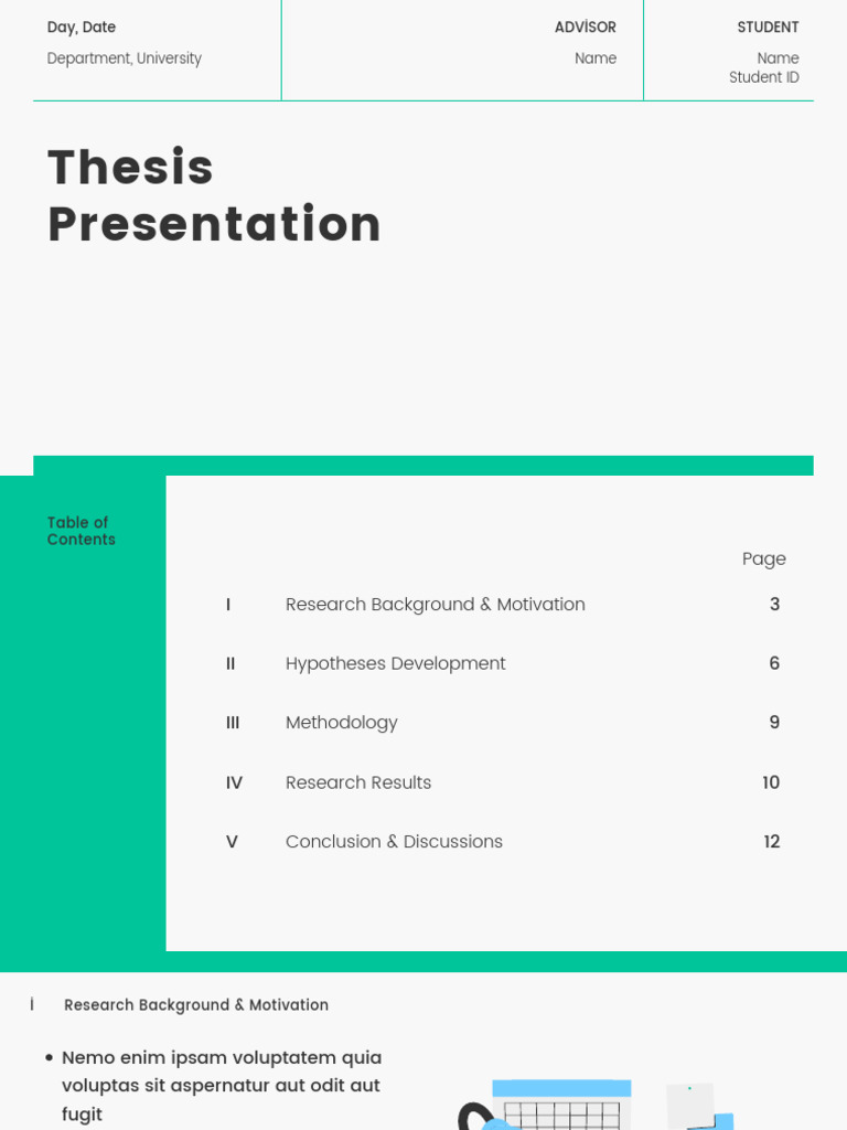 Tosca Green Blue Soft Grey Black Minimalist Thesis Research Study ...