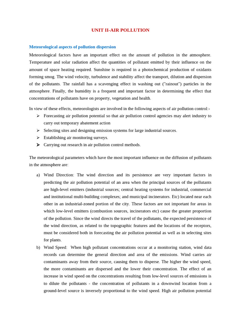 IPC UNIT II Course Material | PDF | Atmosphere Of Earth | Physical Phenomena
