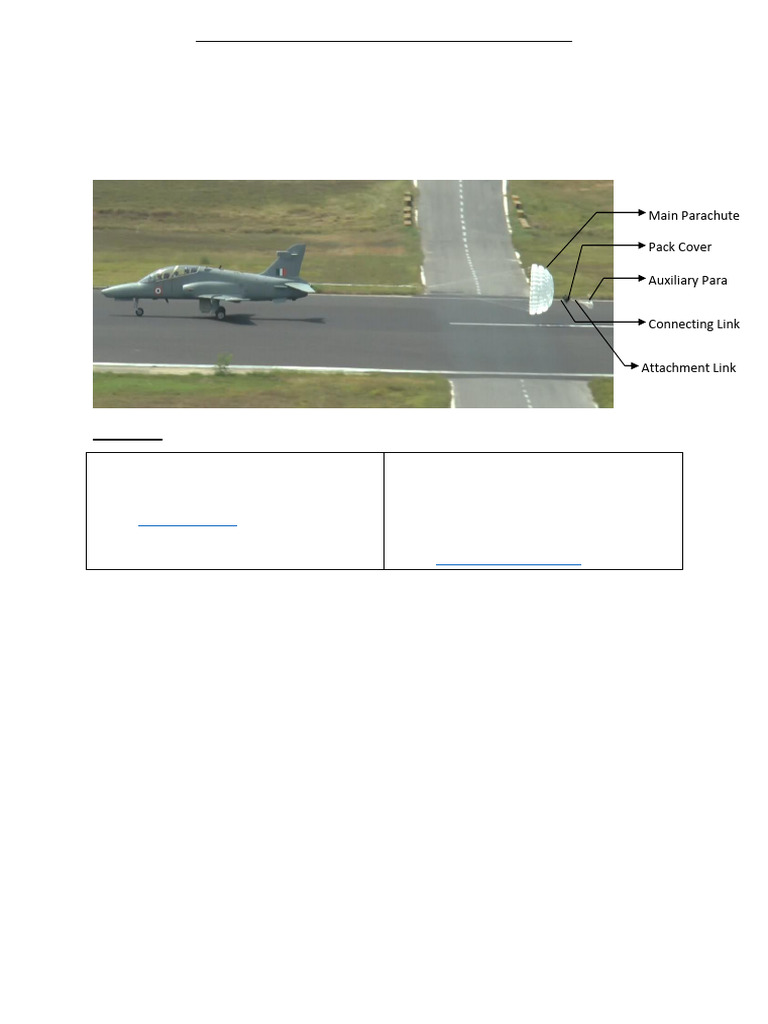 Brake Parachute System for Hawk Aircraft | PDF