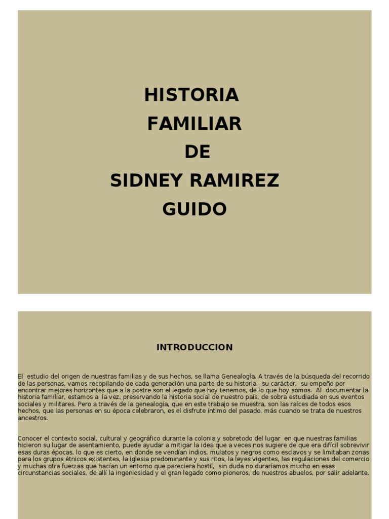 Genealogía del apellido Ramírez en Costa Rica | PDF | Genealogía ...