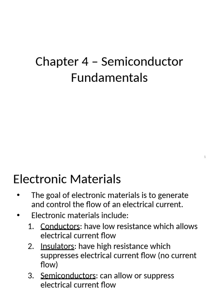 Chapter 4 - Semiconductor Fundamentals | PDF | Semiconductors | Doping ...
