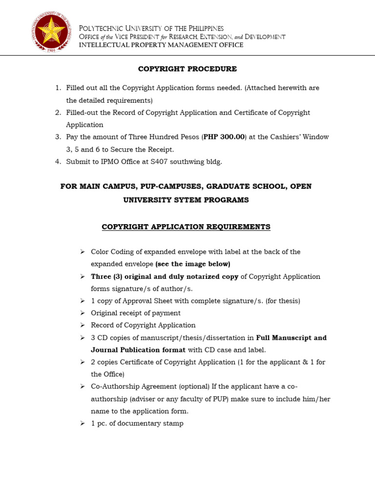Procedures of Copyright Application | PDF | Thesis