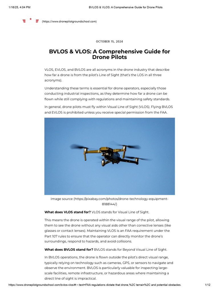 BVLOS & VLOS_ A Comprehensive Guide for Drone Pilots | PDF | Unmanned ...