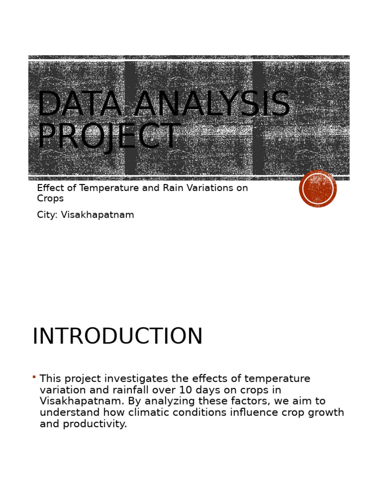 Effect of Weather On Crops Visakhapatnam With Graphs | PDF