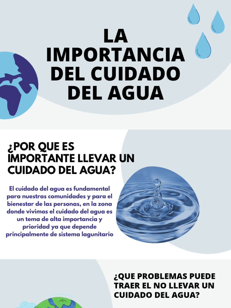 Cuidado Del Agua Importancia Y Consejos Pdf